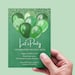 Editable Green Birthday Invitation, Let's Party Green Balloons Invite ...