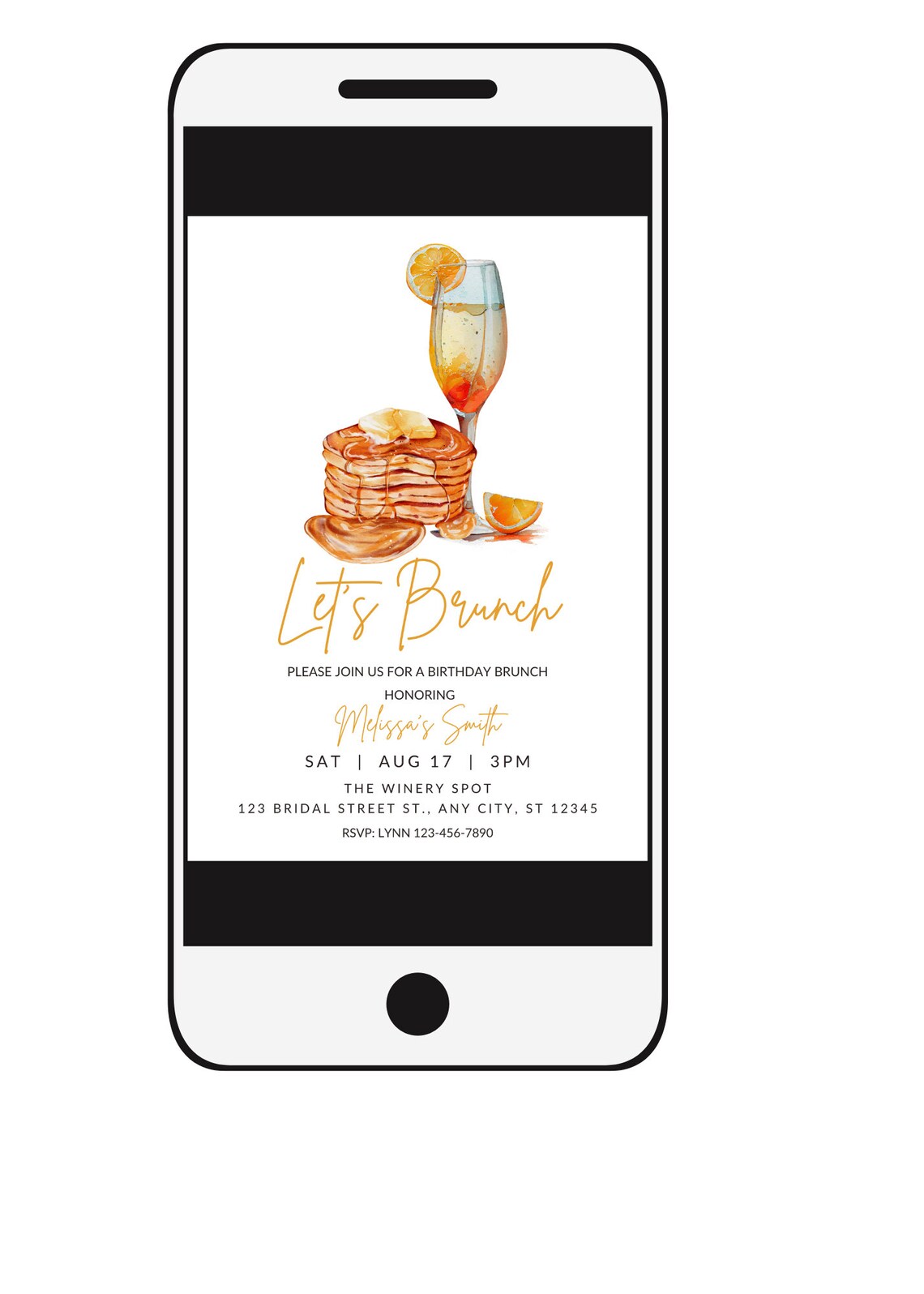 Editable Brunch Invitation Let's Brunch Brunch and - Etsy