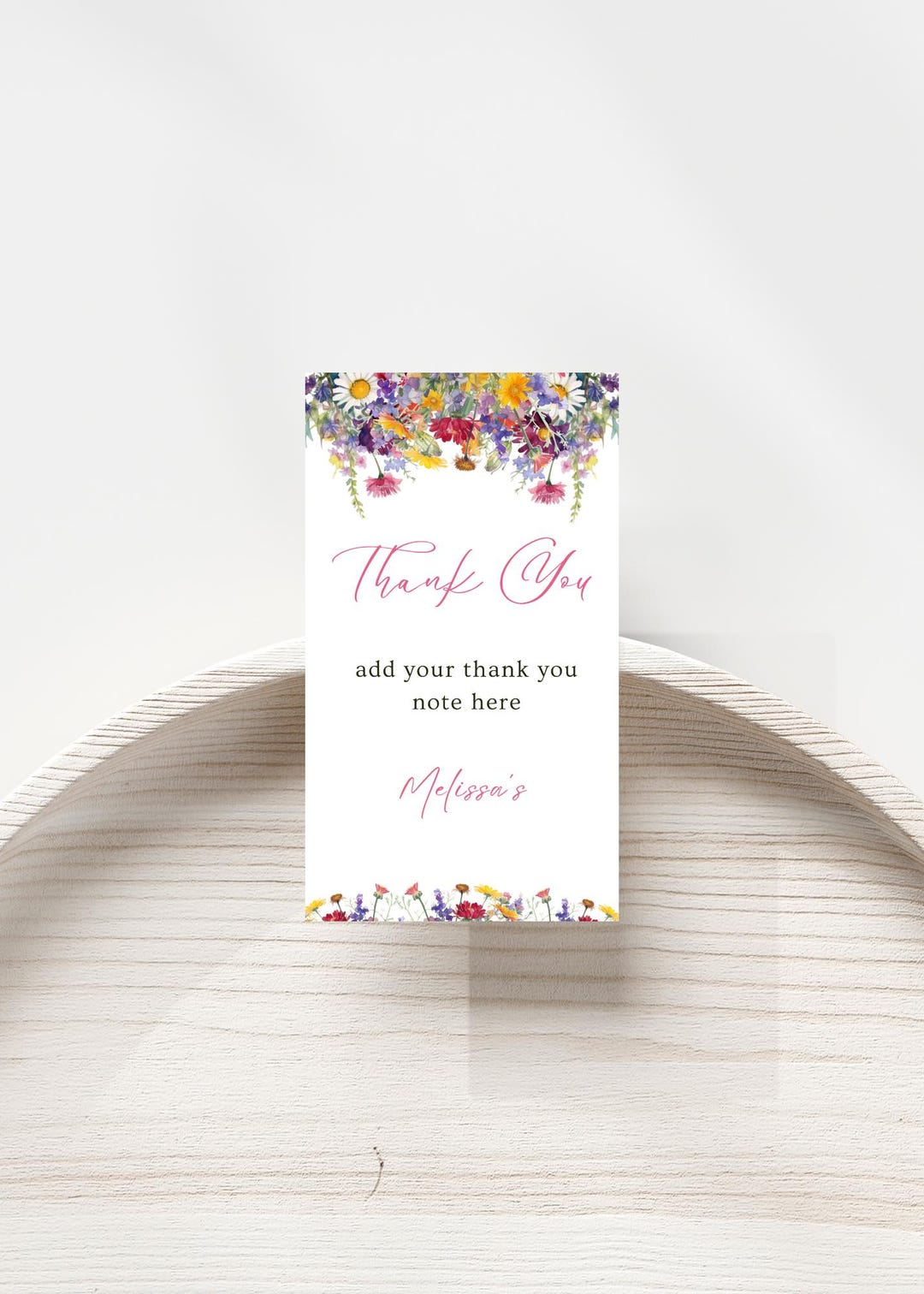 Printable Wildflower Thank You Tags, Floral, Favor Tags, Gift Tags ...