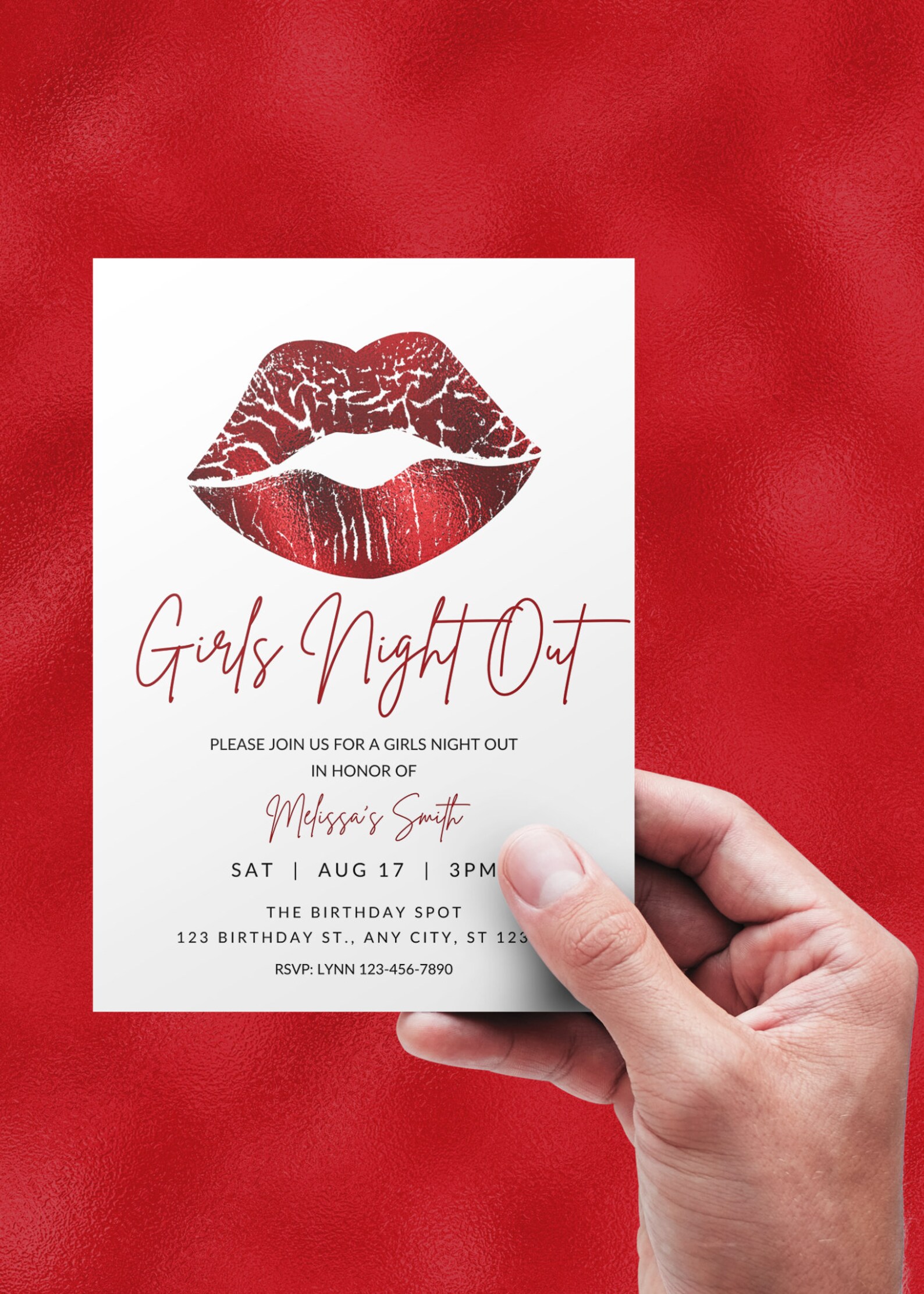 Editable Girls Night Out Invitation Template, Printable Party Invite ...