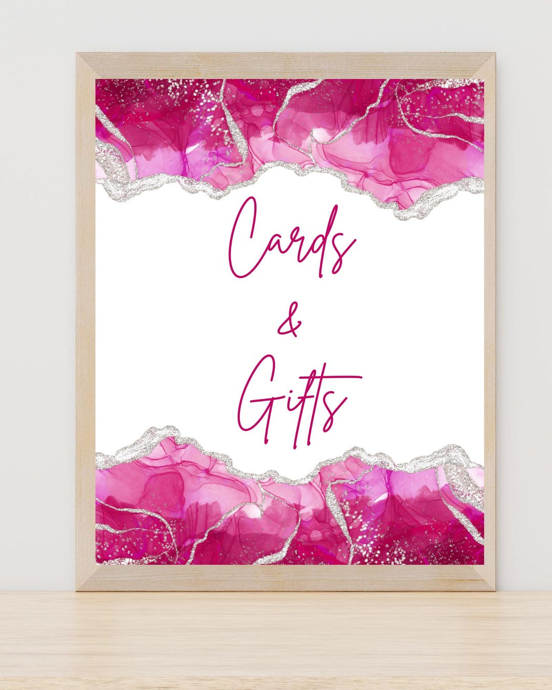 Editable Hot Pink and White Table Sign, Printable Table Decor, Gifts ...
