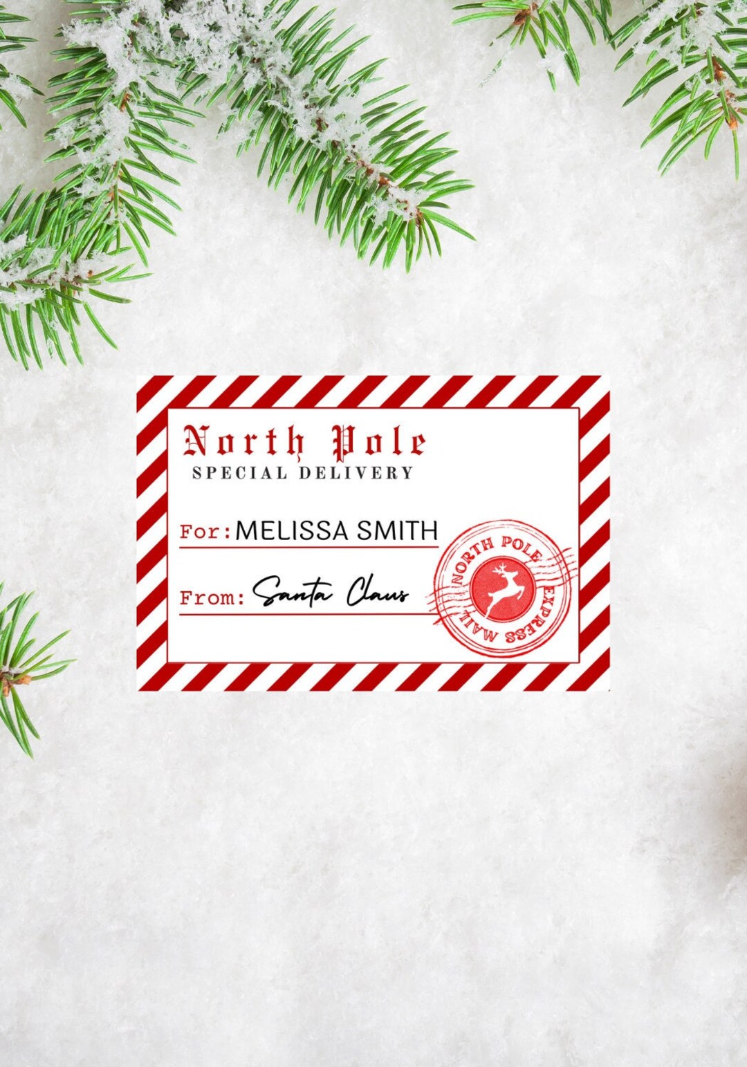 Editable From Santa Gift Tag, Gift Labels, North Pole Special Delivery ...