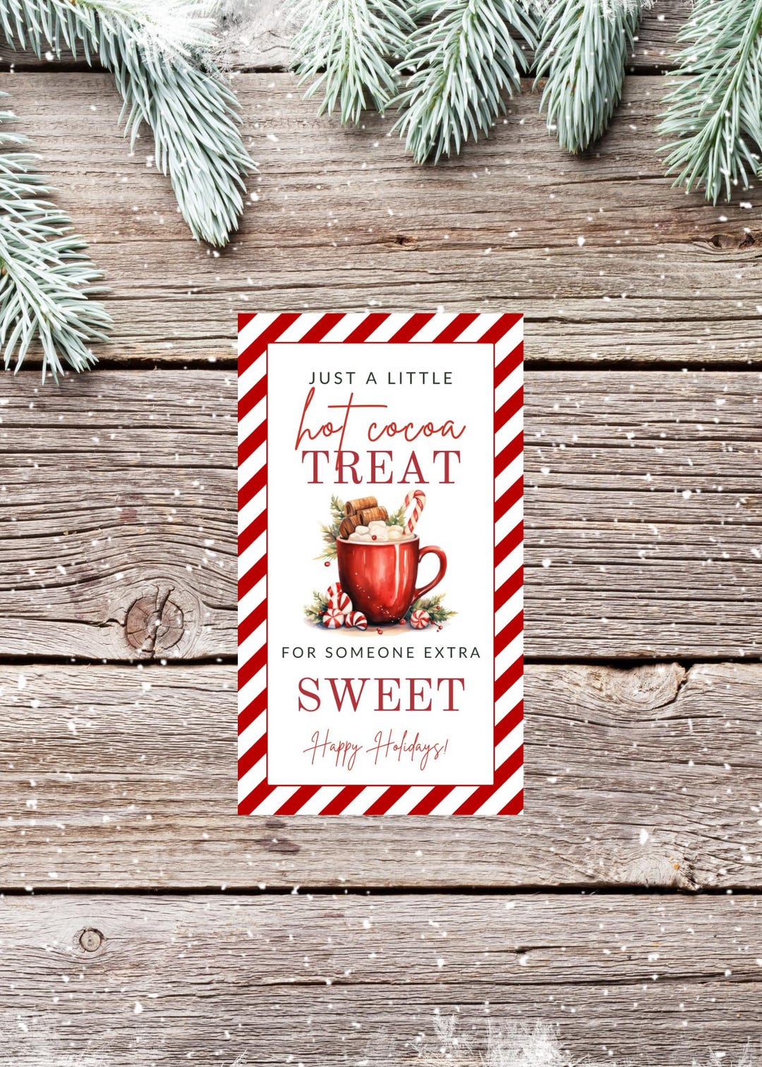 Printable Hot Cocoa Tag, Just a Little Hot Cocoa Treat for Someone ...