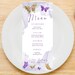 Editable Butterfly Menu Card Template, Purple and Gold Menu Card, A ...