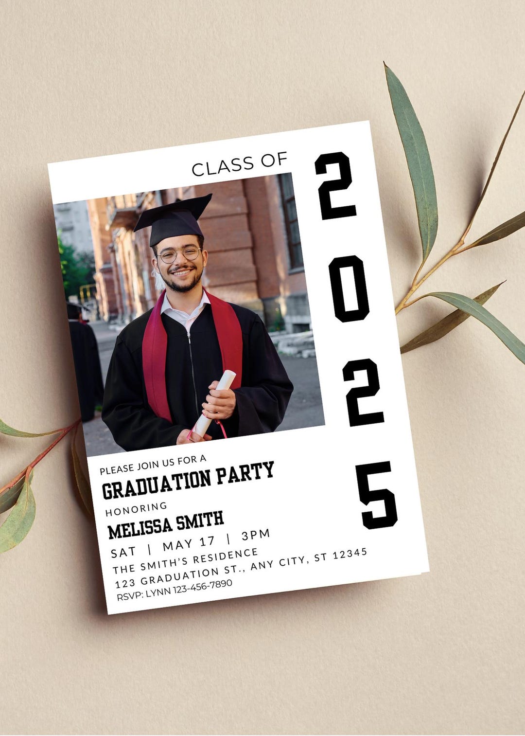 Editable Graduation Party Invitation With Photo, Graduation ...