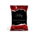 Editable Birthday Chip Bag, Red and Silver Chip Bag, Party Decor, Party ...