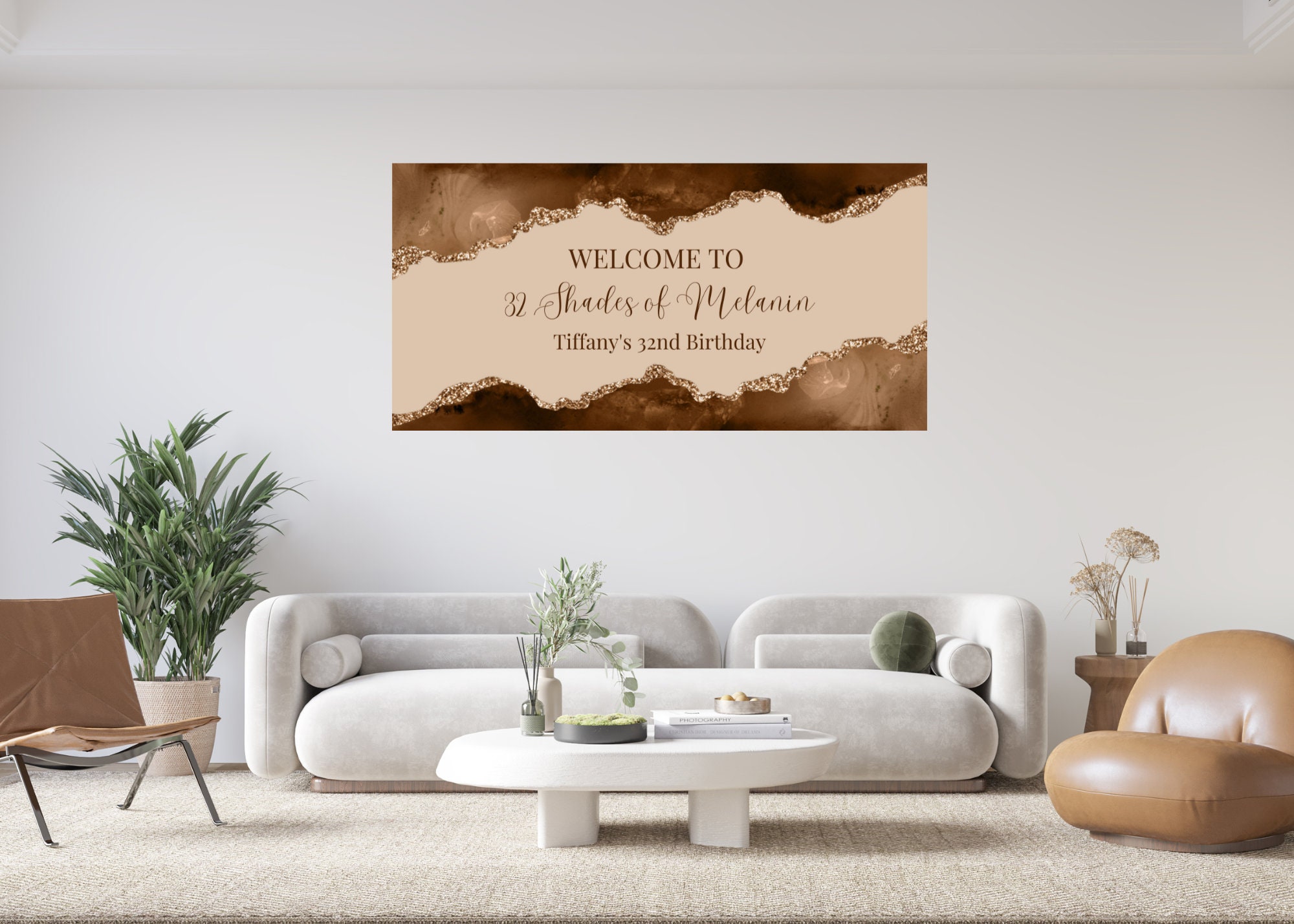 Editable Shades of Melanin Birthday Banner, Backdrop, Digital File Only ...