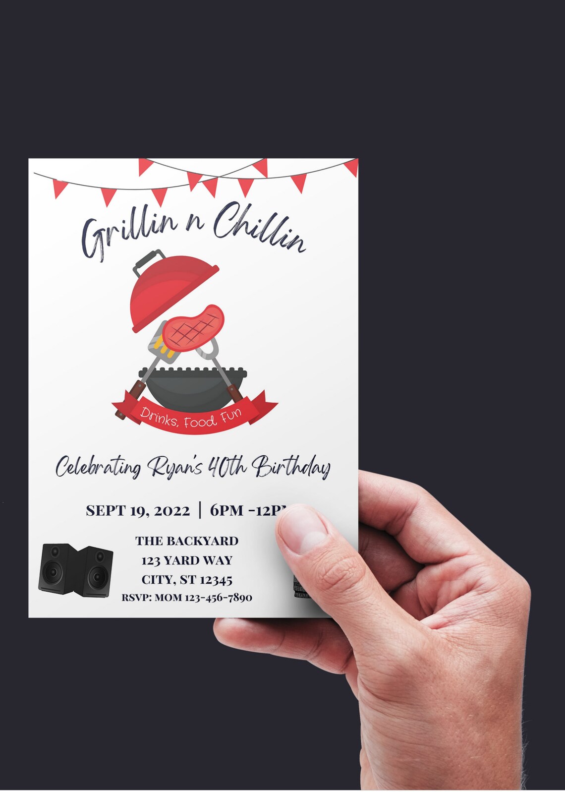 Editable Cookout Invitation Grillin and Chillin Birthday - Etsy