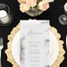 Editable White and Silver Menu Card Template, Marble Design, Luxury ...