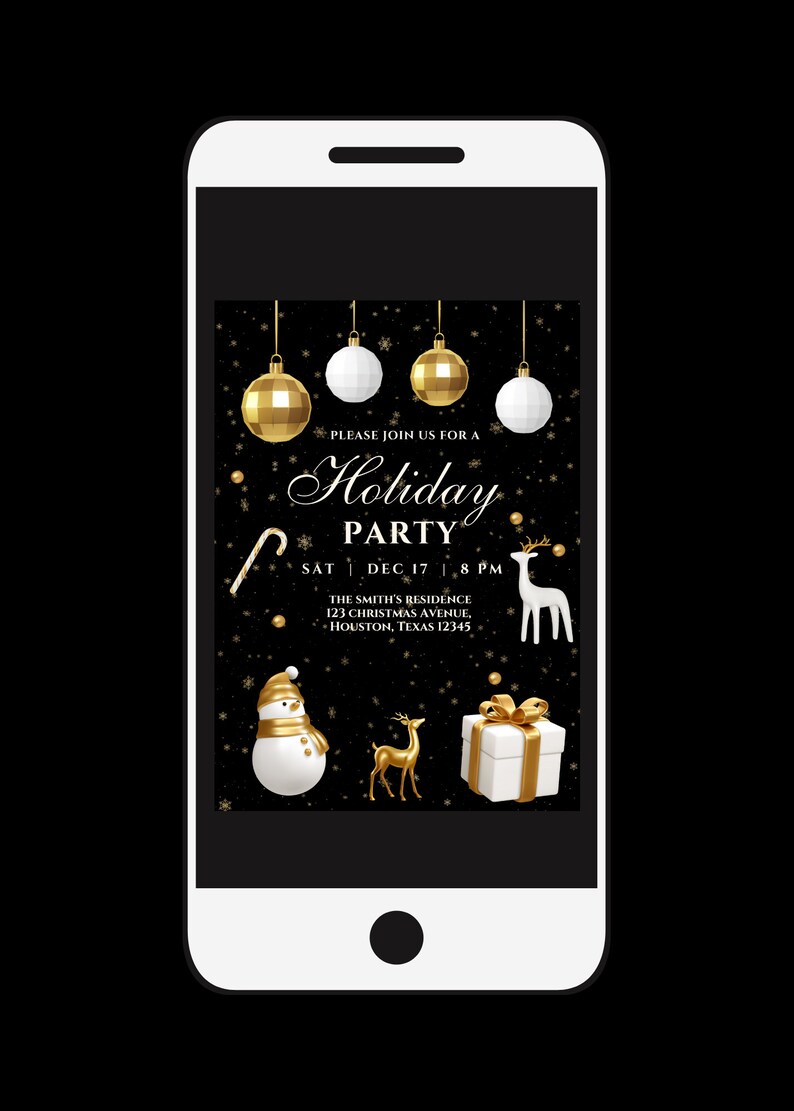 Editable Holiday Party Invitation Christmas Party Invitation - Etsy