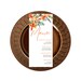 Editable Menu Card Template, Orange Floral Menu Cards, Birthday, Dinner ...