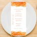 Editable Menu Card Template, Orange and Gold Menu, Birthday, Dinner ...