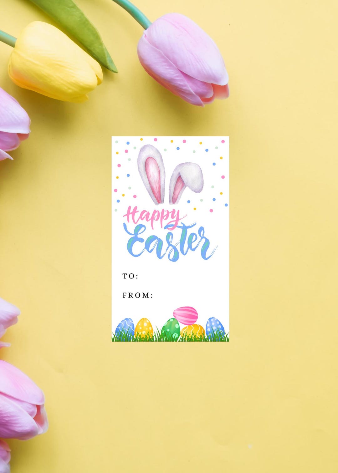 Easter Gift Tags, Printable Easter Treat Tag, Editable Easter Favor Tag ...