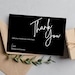 Printable Thank You Card, Editable Thank You Note, Black, Minimalist ...