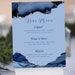 Editable Blue and Silver Bar Menu Card Template, Full Size Menu, Table ...