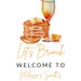 Editable Let's Brunch Welcome Sign, Birthday, Bridal, Entrance Sign ...