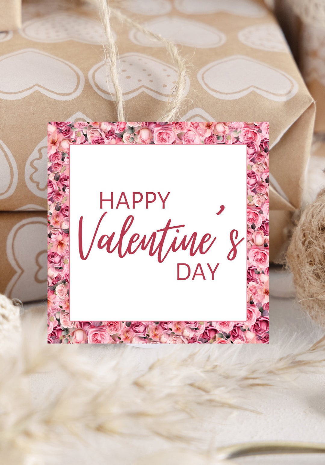 Printable Valentines Gift Tag, Valentine Favor Tag, Valentine's Day ...