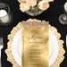 Editable Gold Menu Card Template, Gold Glitter Drip Menu Cards ...
