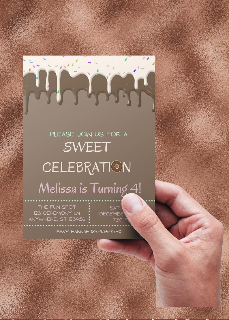 Editable Sweet Celebration Birthday Invitation Vanilla - Etsy