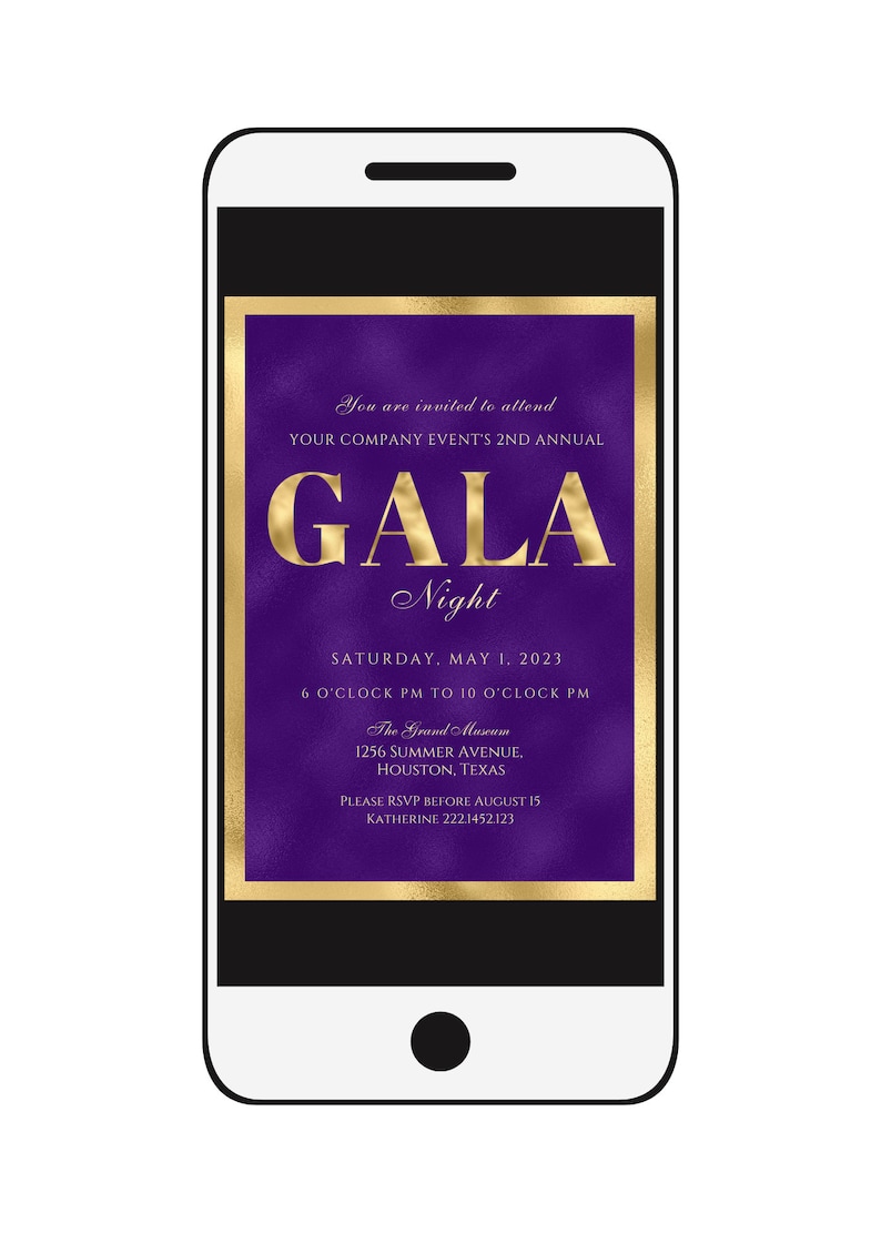 Editable Gala Invitation Gala Party Corporate Invite - Etsy