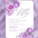 Editable Lavender and Silver Floral Invitation, Lavender and Silver ...
