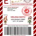 Printable North Pole Mail, Santa Shipping Label Editable Elf Postage ...