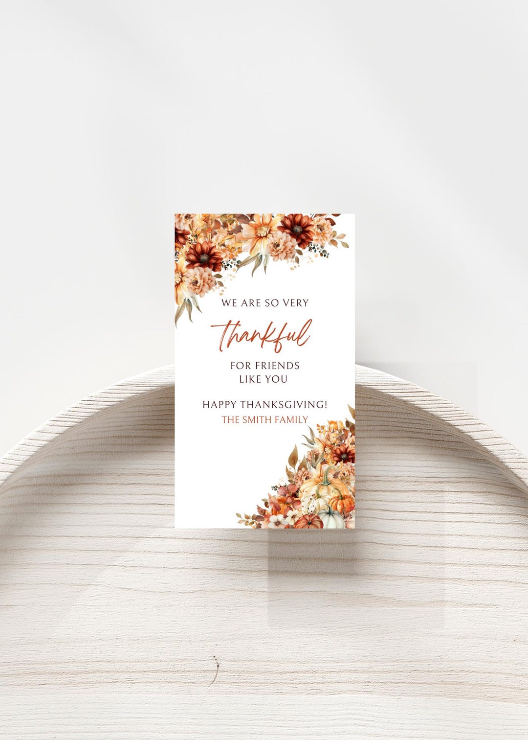 Editable Thanksgiving Tags so Very Thankful for Friends Like You Gift ...