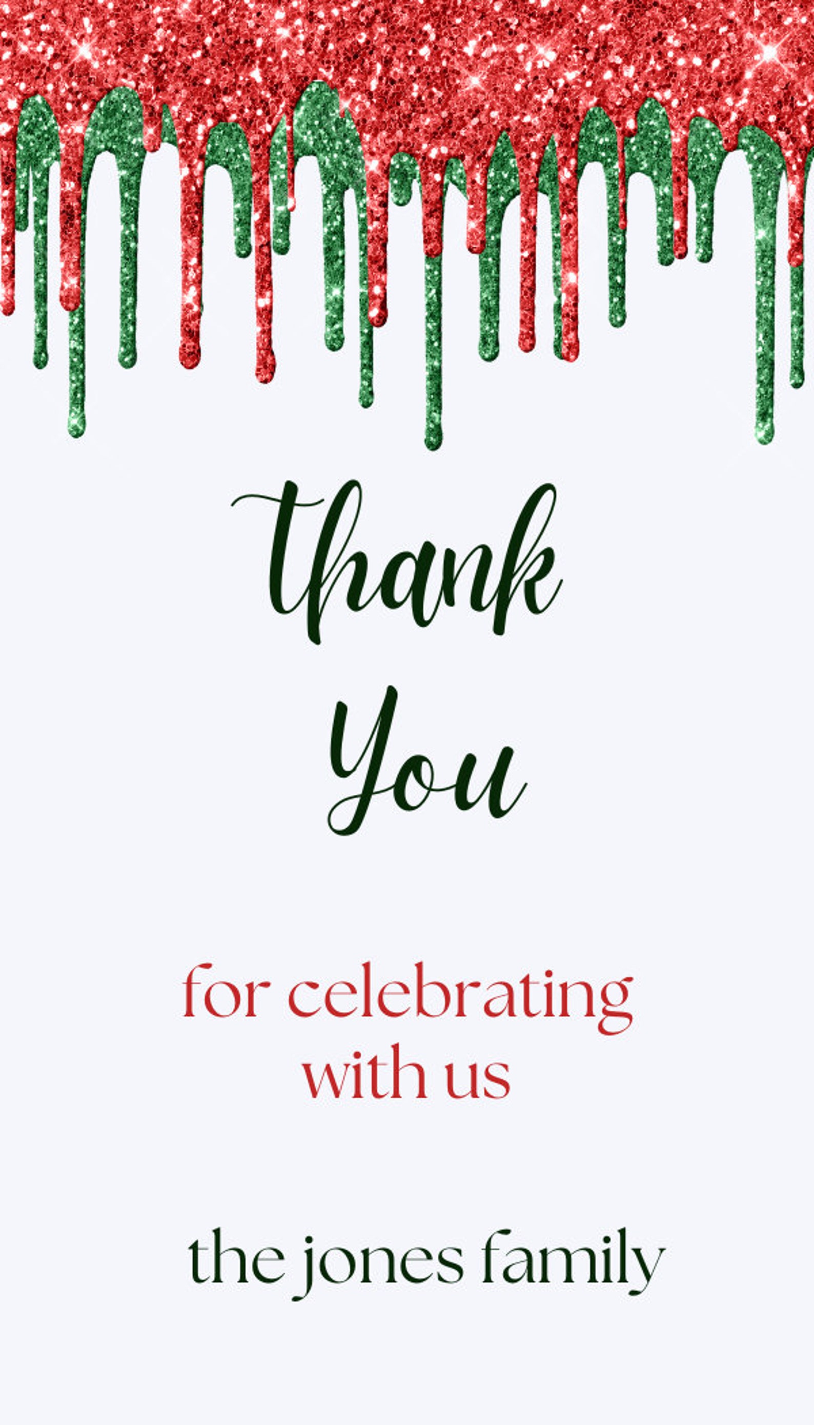 Editable Christmas Thank You Tag, Favor Tags, Holiday Gift Tag, Holiday ...