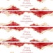 Editable Water Bottle Label Template, Red Gold, and White, Party Favor ...