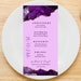 Editable Shades of Purple Menu Card Template, Purple and Gold Menu ...