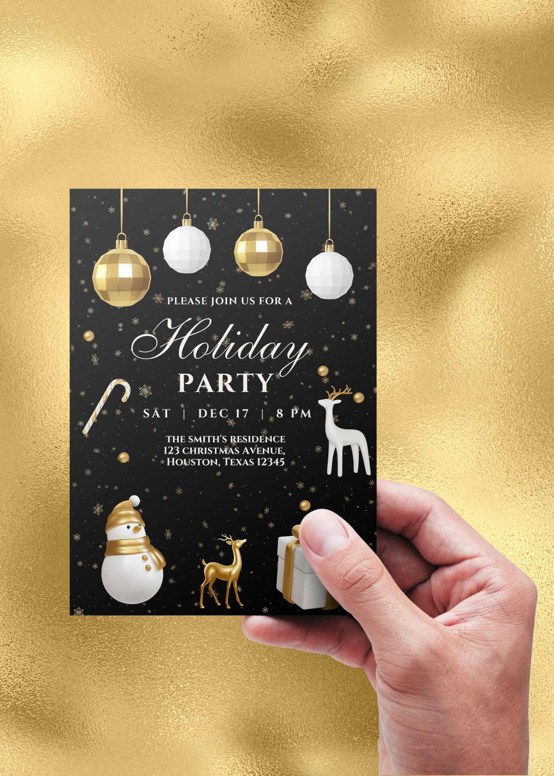 Editable Holiday Party Invitation Christmas Party Invitation - Etsy