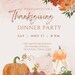 Editable Thanksgiving Dinner Party Invitation, Thanksgiving Invitation ...