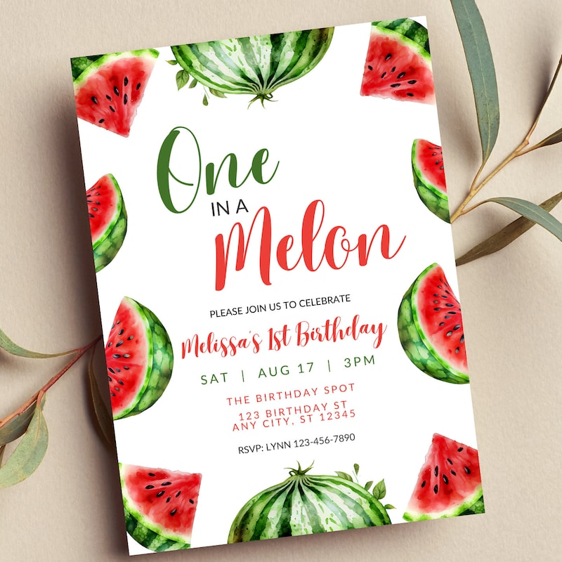 Watermelon Invitation - Etsy