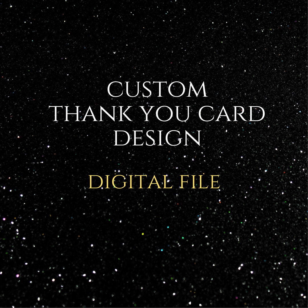 Custom Thank You Card Digital Download, Printable or Text - Etsy