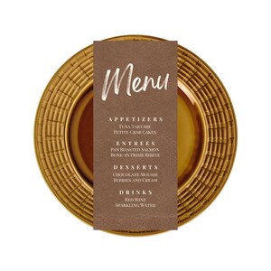 Editable Menu Card Template, Brown Leather, Men Birthday, Dinner Menu ...