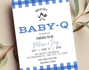 Baby Q Invitation - Etsy