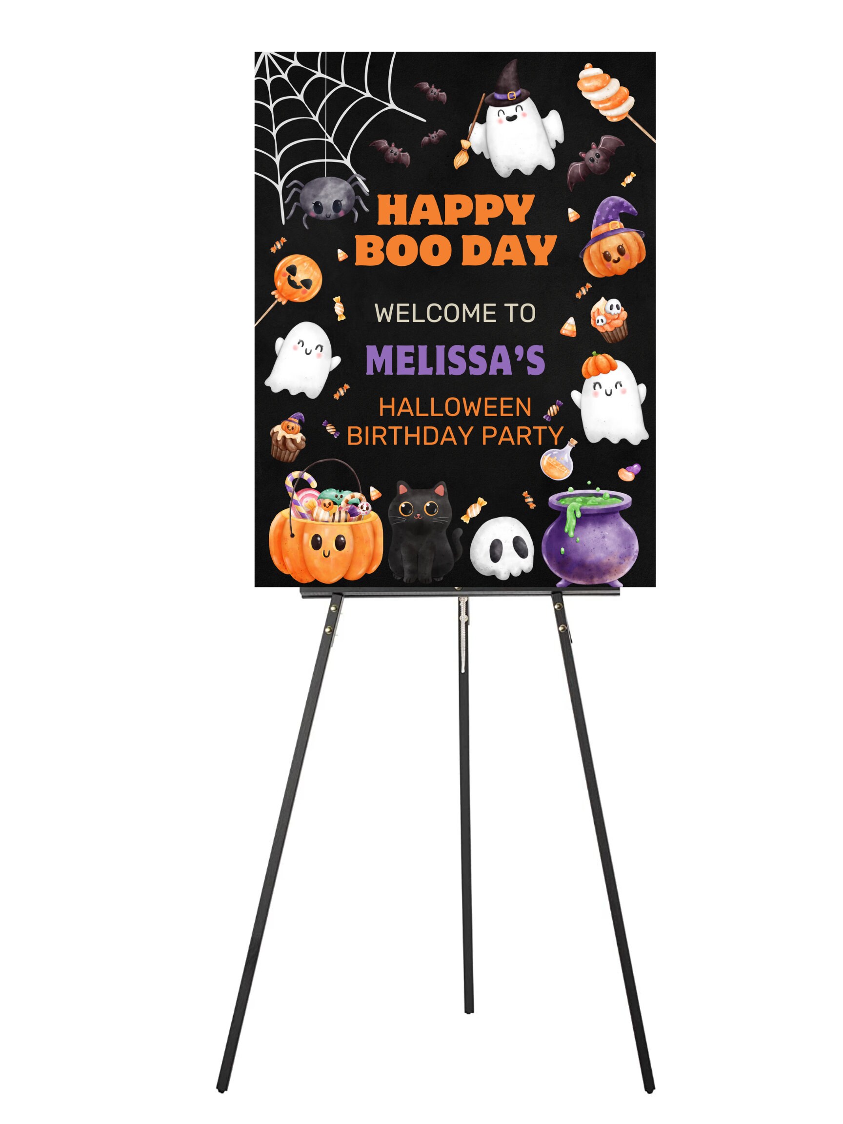 Editable Happy Boo Day Welcome Sign, Halloween Welcome Sign, Halloween ...