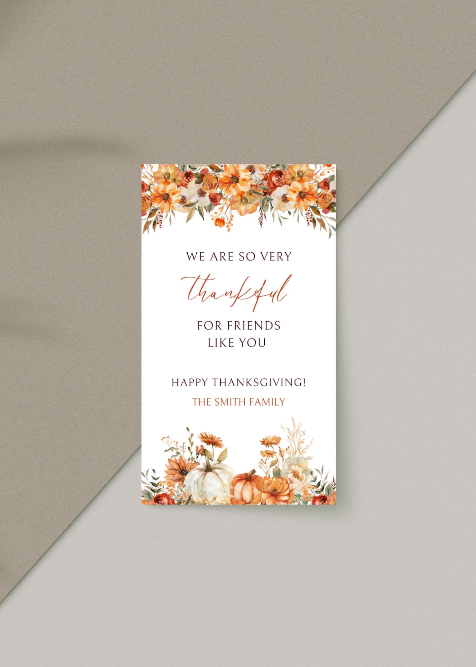 Editable Thanksgiving Tags so Very Thankful for Friends Like You Gift ...