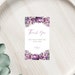 Printable Thank You Tags, Purple Floral, Favor Tags, Gift Tags, Thank ...