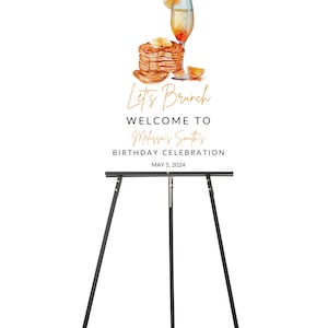 Editable Let's Brunch Welcome Sign, Birthday, Bridal, Entrance Sign ...