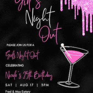 Editable Girls Night Out Invitation, Ladies Night, Girls Night In ...