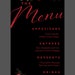 Editable Menu Card Template, Red, Black and Gold Menu Cards, Floral ...