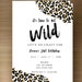 Editable Time to Get Wild Invitation, Leopard Print Birthday Invite ...