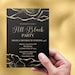 Editable All Black Party Invitation, All Black Affair, Black and Gold ...