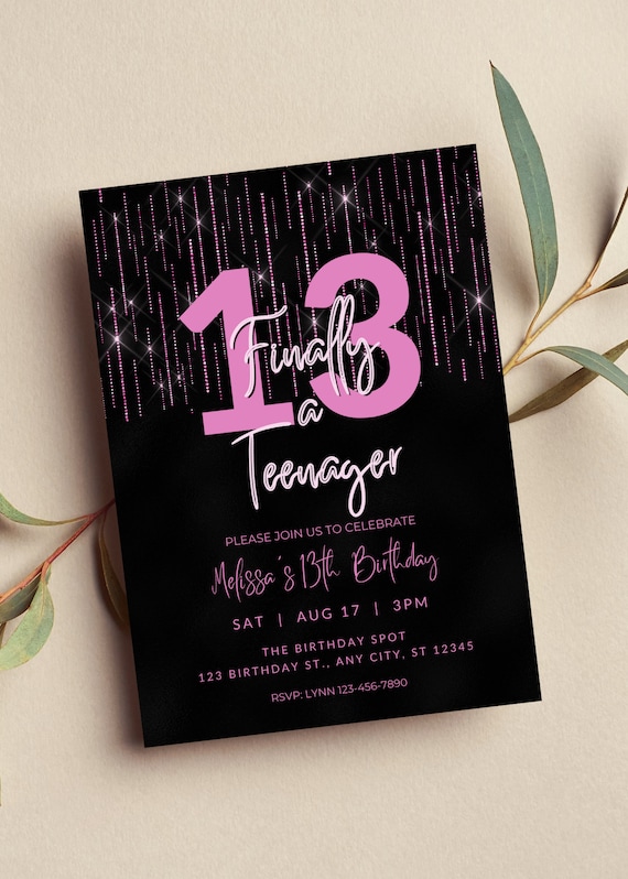 13th Birthday Invitation Examples Buy Personalised 13th Birthday