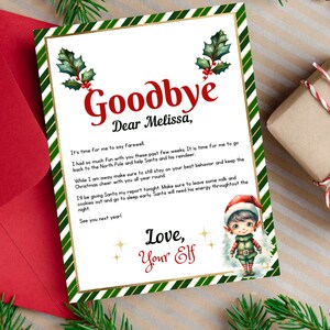 Editable Elf Hello and Goodbye Letters Christmas Elf I'm Back Elf ...