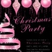 Editable Pink Christmas Party Invitation, Holiday Invitation, Pink and ...