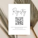 Editable Registry Card With QR Code, Invitation Insert, Enclosure Card ...
