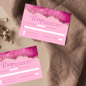 Editable RSVP Card, Invitation Insert, Enclosure Card, Printable RSVP ...