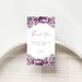 Printable Thank You Tags, Purple Floral, Favor Tags, Gift Tags, Thank ...